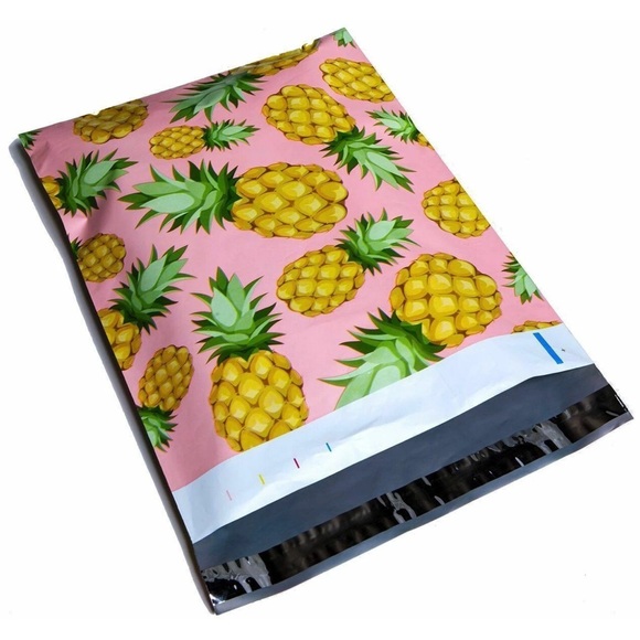 Other | Designer Pink Pineapple Poly Mailers 1x13 Shipping Poly ...
